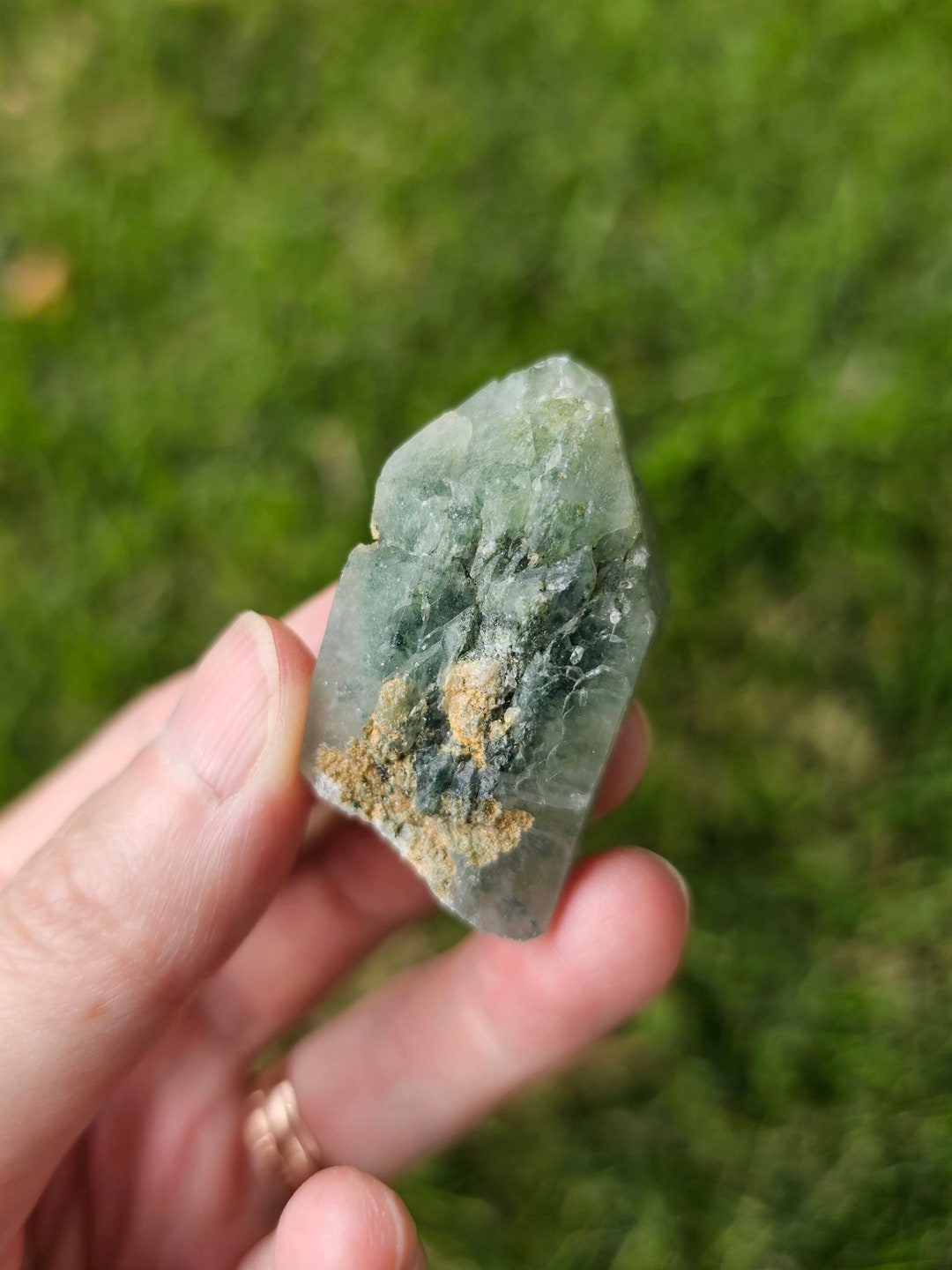 Teal Green Chlorite Quartz Point Zimbabwe/mother Earth Sacred Nature ...