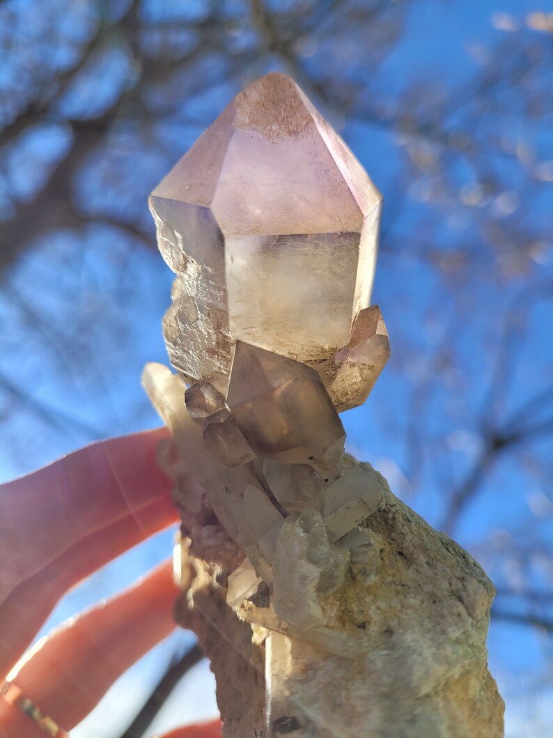 Stunning Phantom Window Amethyst/large Sceptre Smoky Amethyst | Etsy
