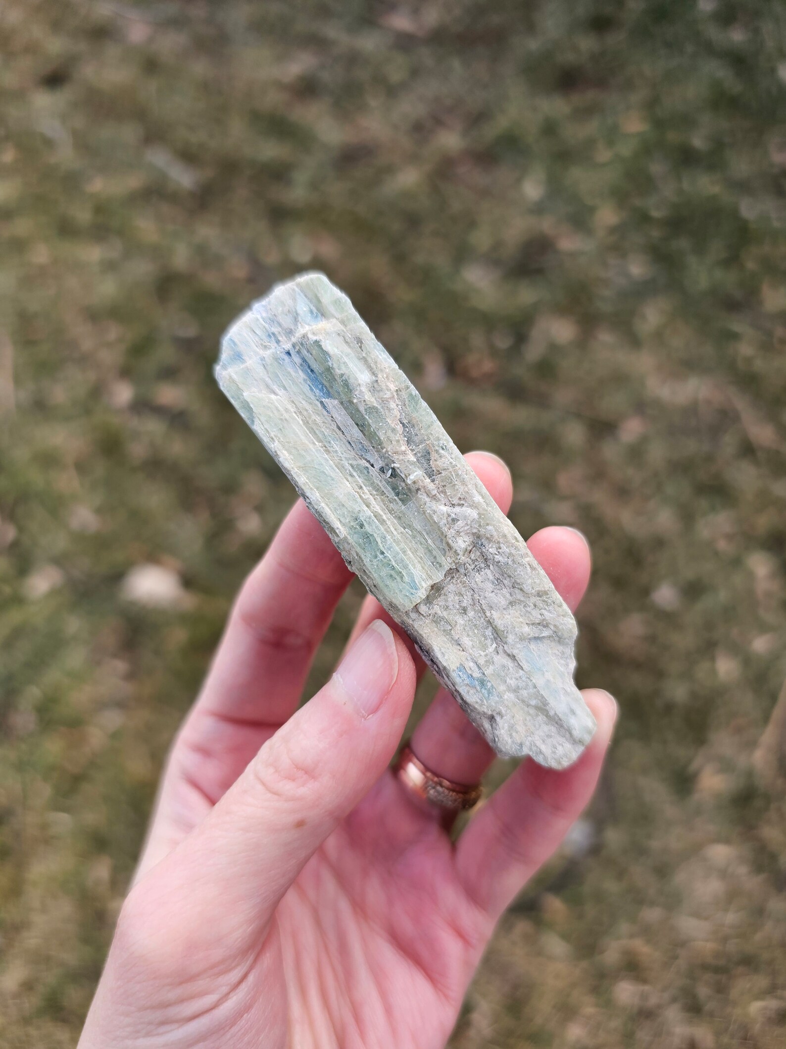 Rare! New Find 100% Natural Color Rough Green Blue Kyanite Crystal ...