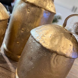 Set of 3 Distressed Gold Vintage Bells - 15” (1 Pc) and 10" (2 Pcs ...