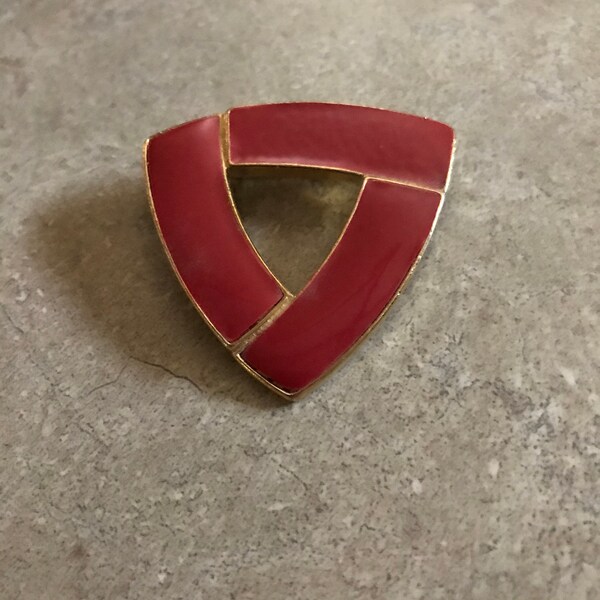 Red Vintage Brooch - Etsy