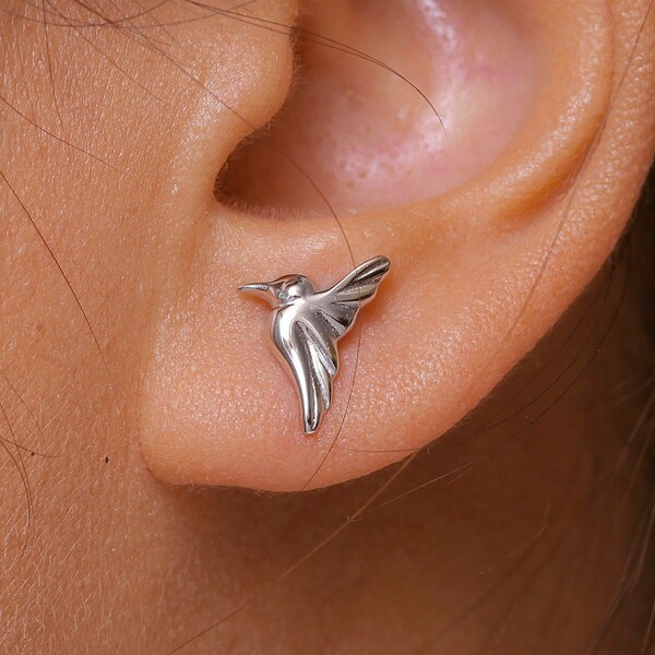 Silver Bird Earrings - Etsy