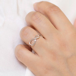 925 Sterling Silver Infinity Ring Infinity CZ Ring Silver | Etsy