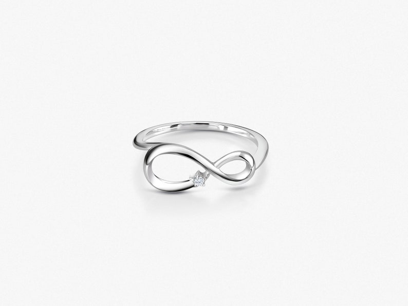 925 Sterling Silver Infinity Ring Infinity CZ Ring Silver - Etsy