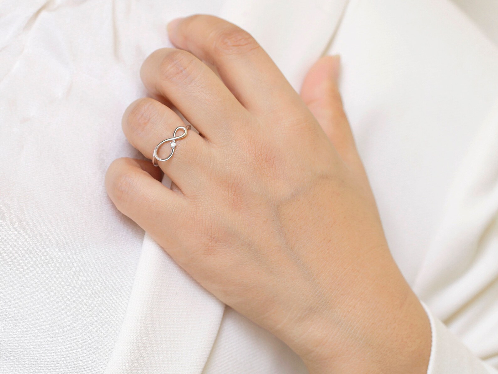 925 Sterling Silver Infinity Ring Infinity CZ Ring Silver | Etsy