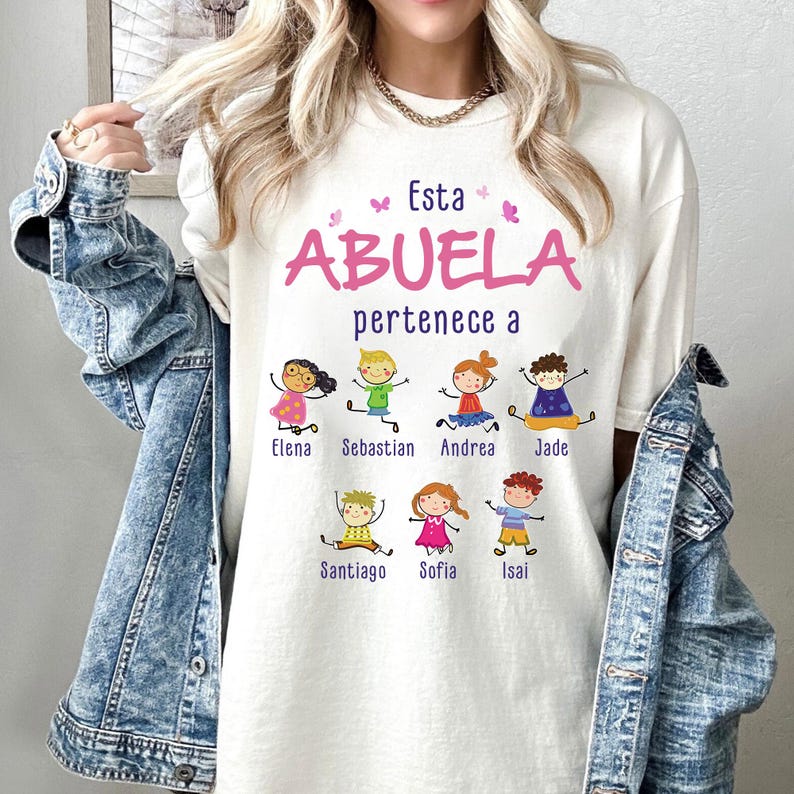 Personalized Abuela Spanish Grandma Belongs Shirt, Abuela Shirt With ...