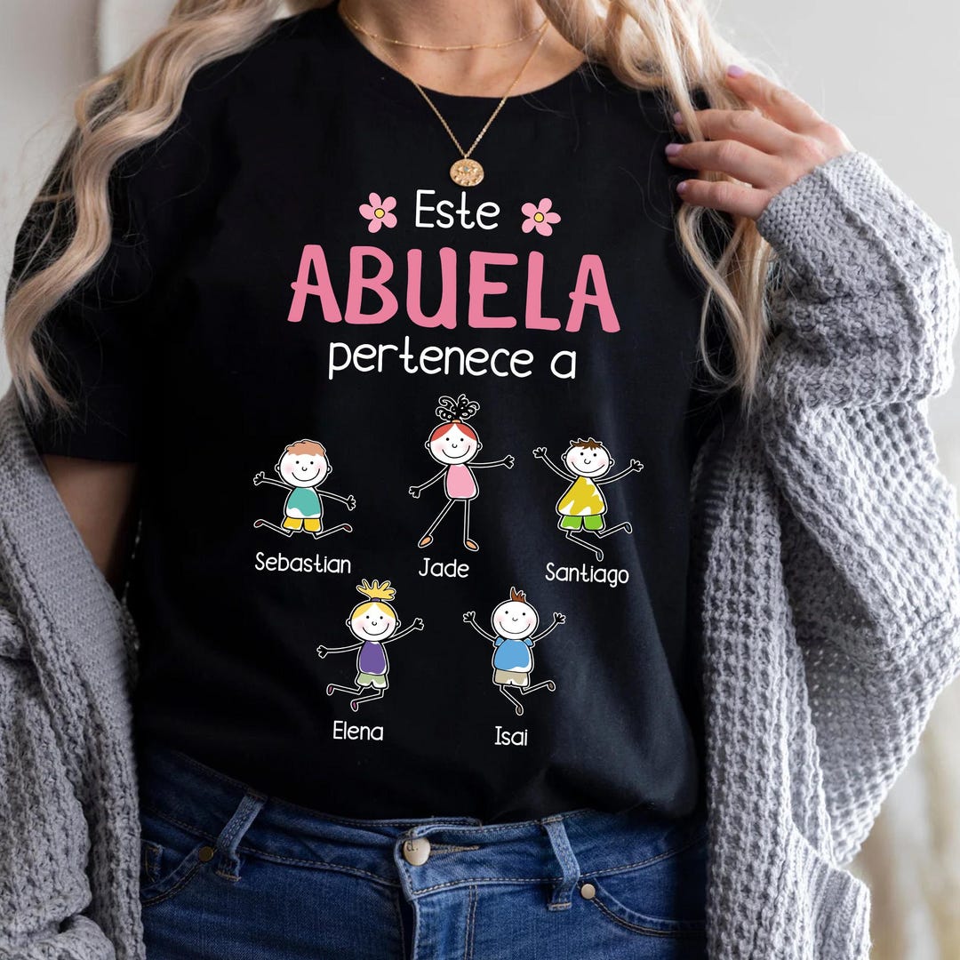Personalized Abuela Spanish Grandma Belongs Shirt, Custom Spanish ...
