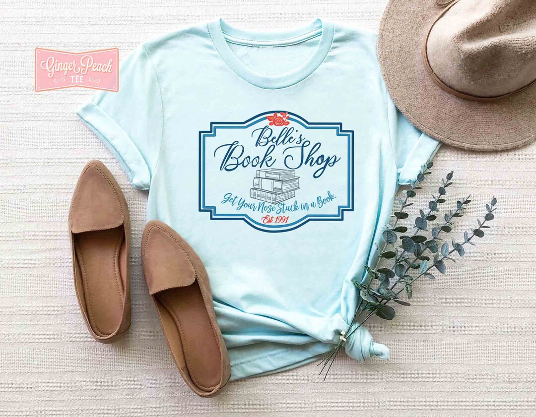 Belle's Book Shop Shirt, Beauty and the Beast , Belle Disney Princess ...