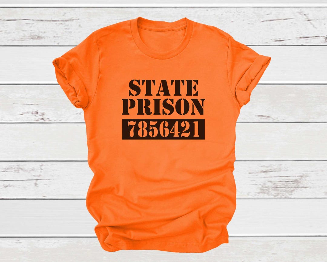 State Prison Inmate T-shirt Funny Easy DIY Group Halloween Costume ...