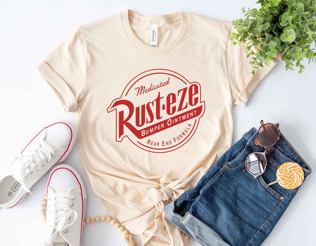 Rust-eze Logo T-shirt Cars Rusteze Bumper Ointment Radiator Springs ...