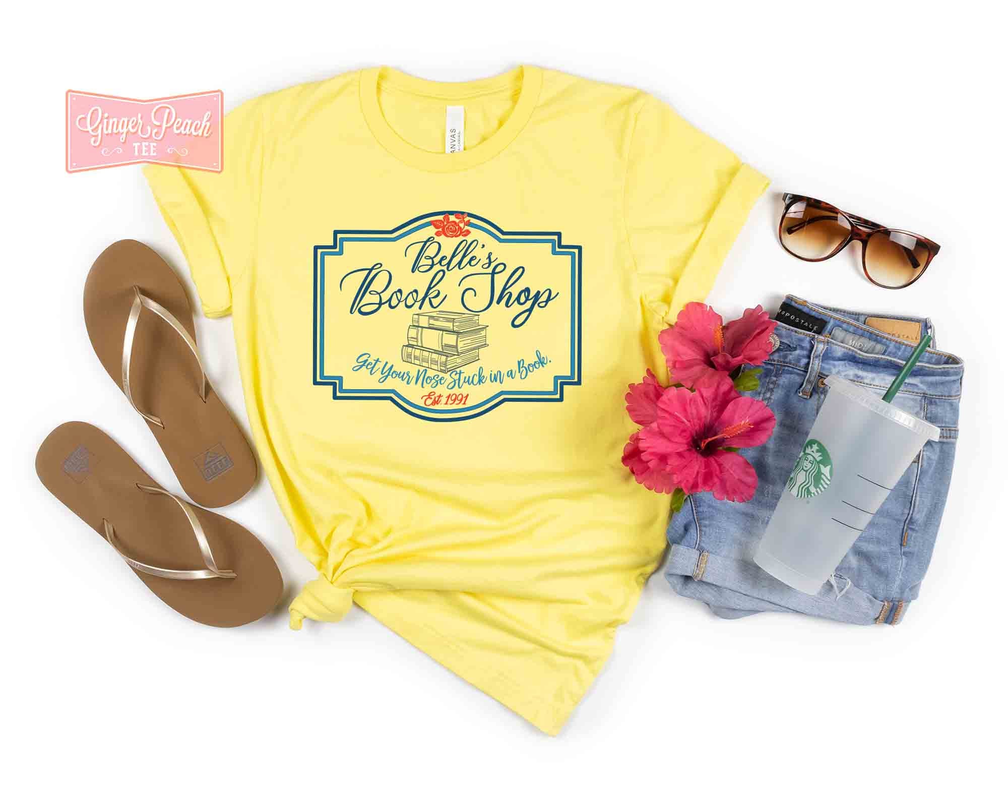 Belle's Book Shop Shirt Beauty and the Beast Belle - Etsy