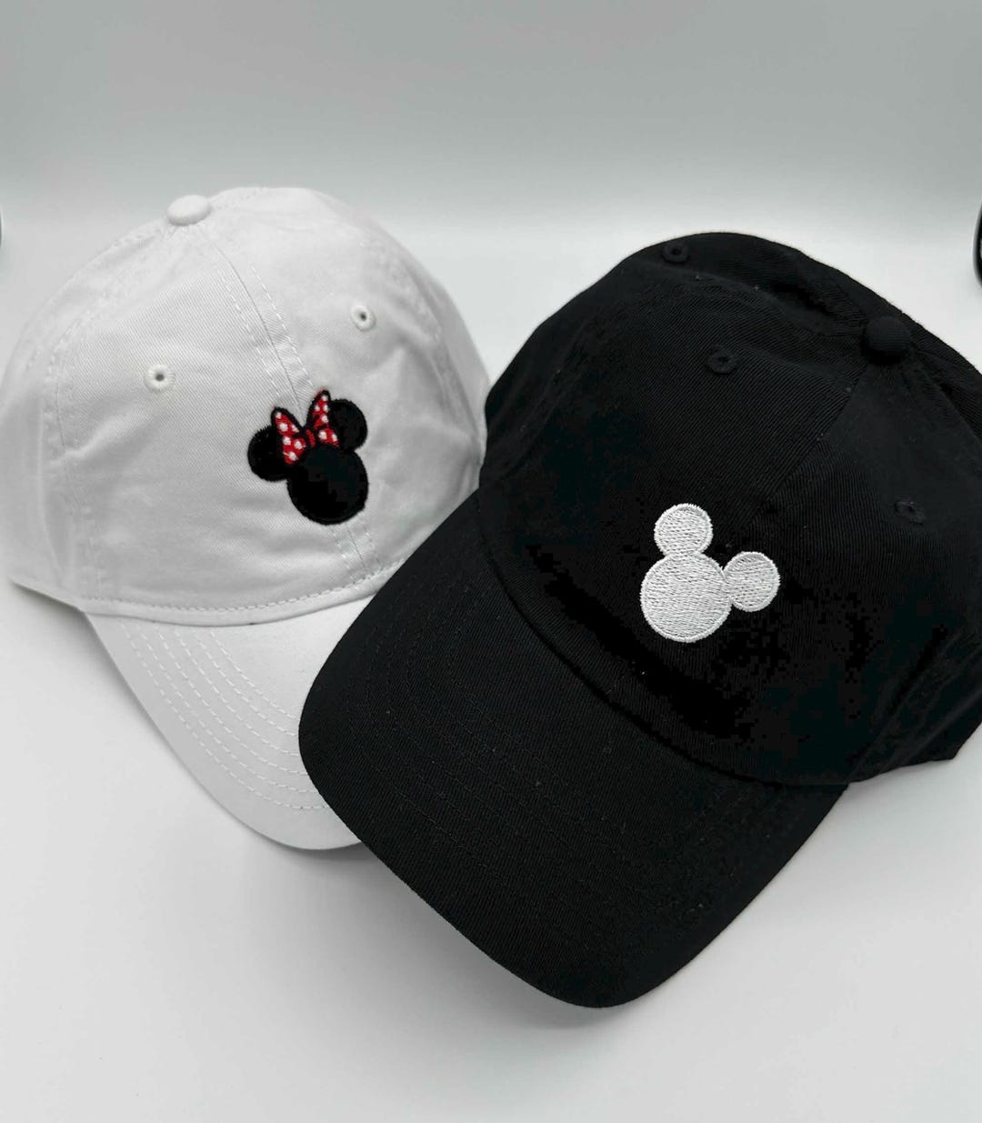 Minnie Mickey Ears Embroidered Hat Cute Mouse Ears Bow Icon Cap Adult ...