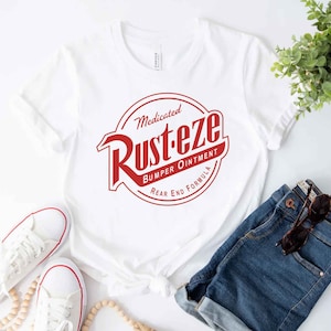 Rust-eze Logo T-shirt Cars Rusteze Bumper Ointment Radiator Springs ...
