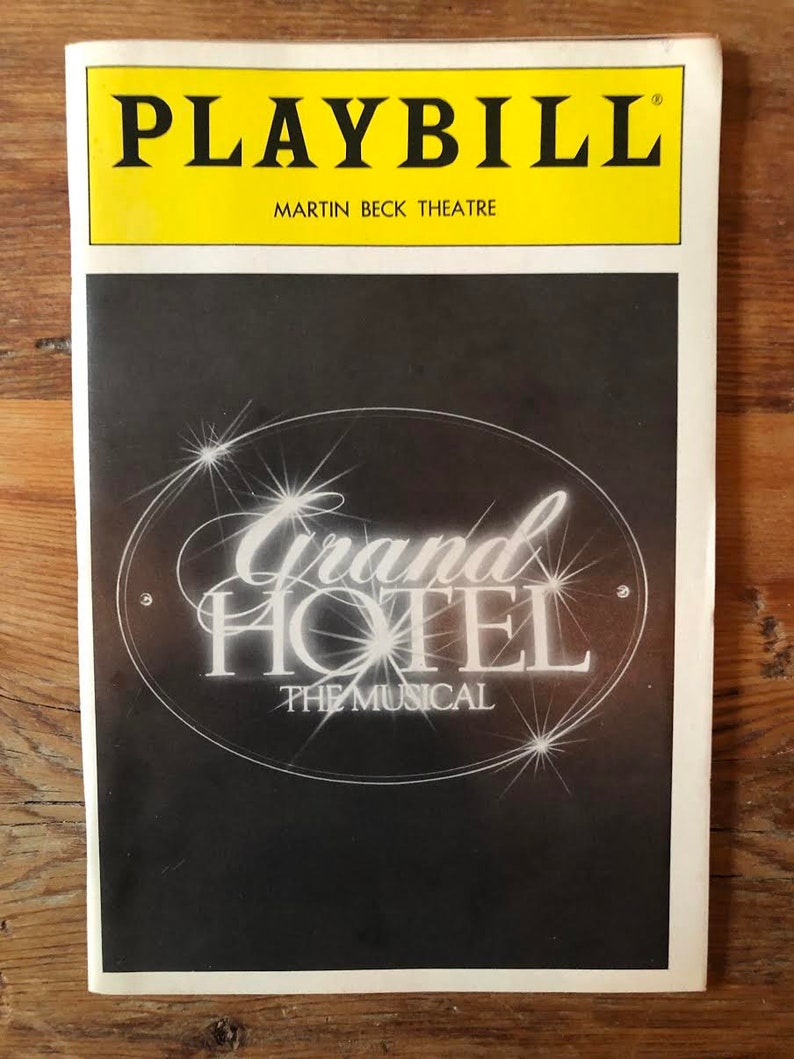 Grand Hotel the Musical Set de 4 Playbill's - Etsy España