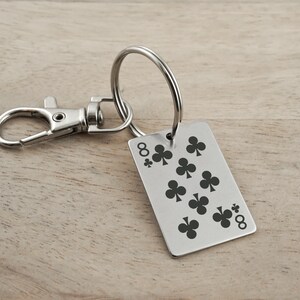 Playing Card Keychain or Bag Clip - Ace of Spades Keychain - Poker Gift ...