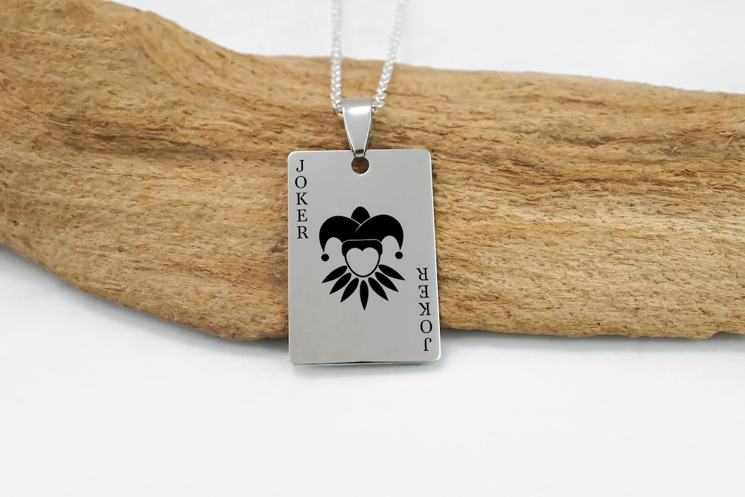Joker Playing Card Necklace, Joker Keychain, Joker Purse Clip - Poker ...