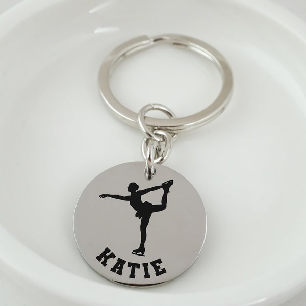 Ice Skater Key Chain - Etsy UK