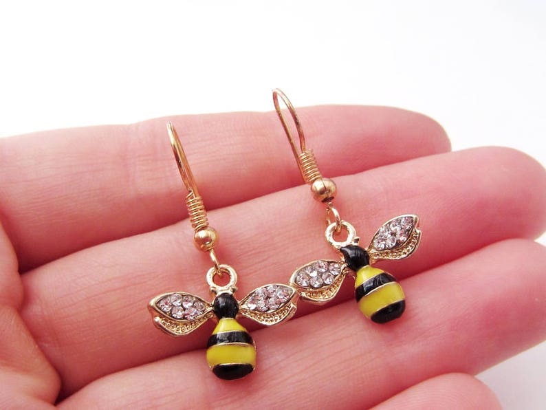 Bumblebee Earrings Bumble Bee Gifts Insect Jewelry - Etsy