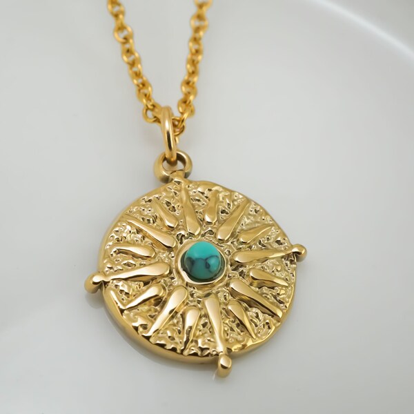 Turquoise Medallion - Etsy