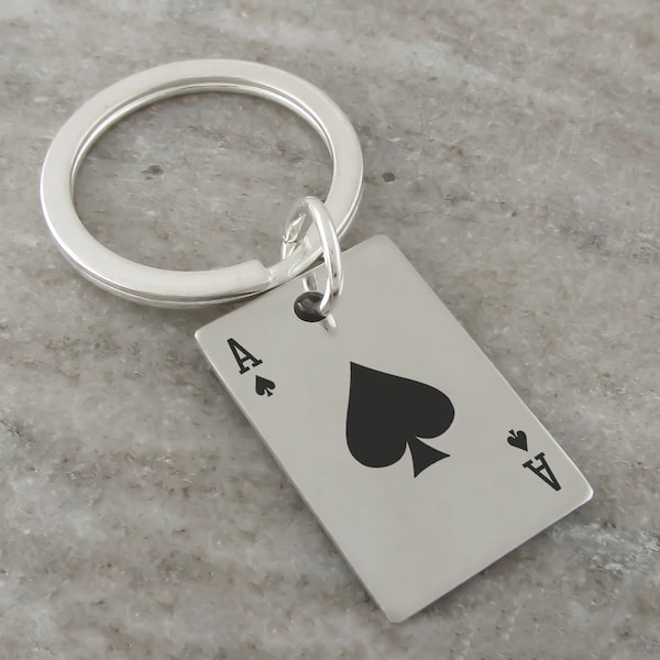 Ace Card Keychain - Etsy