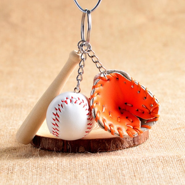 Baseball Keychain - Etsy