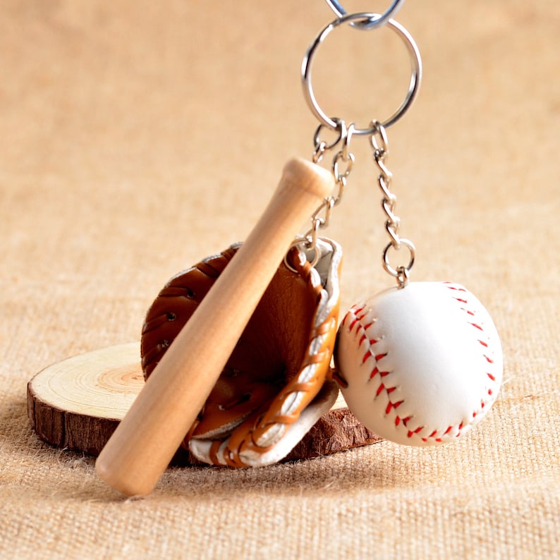 Baseball Key Chainmini Baseball Setbackpack Keychain - Etsy
