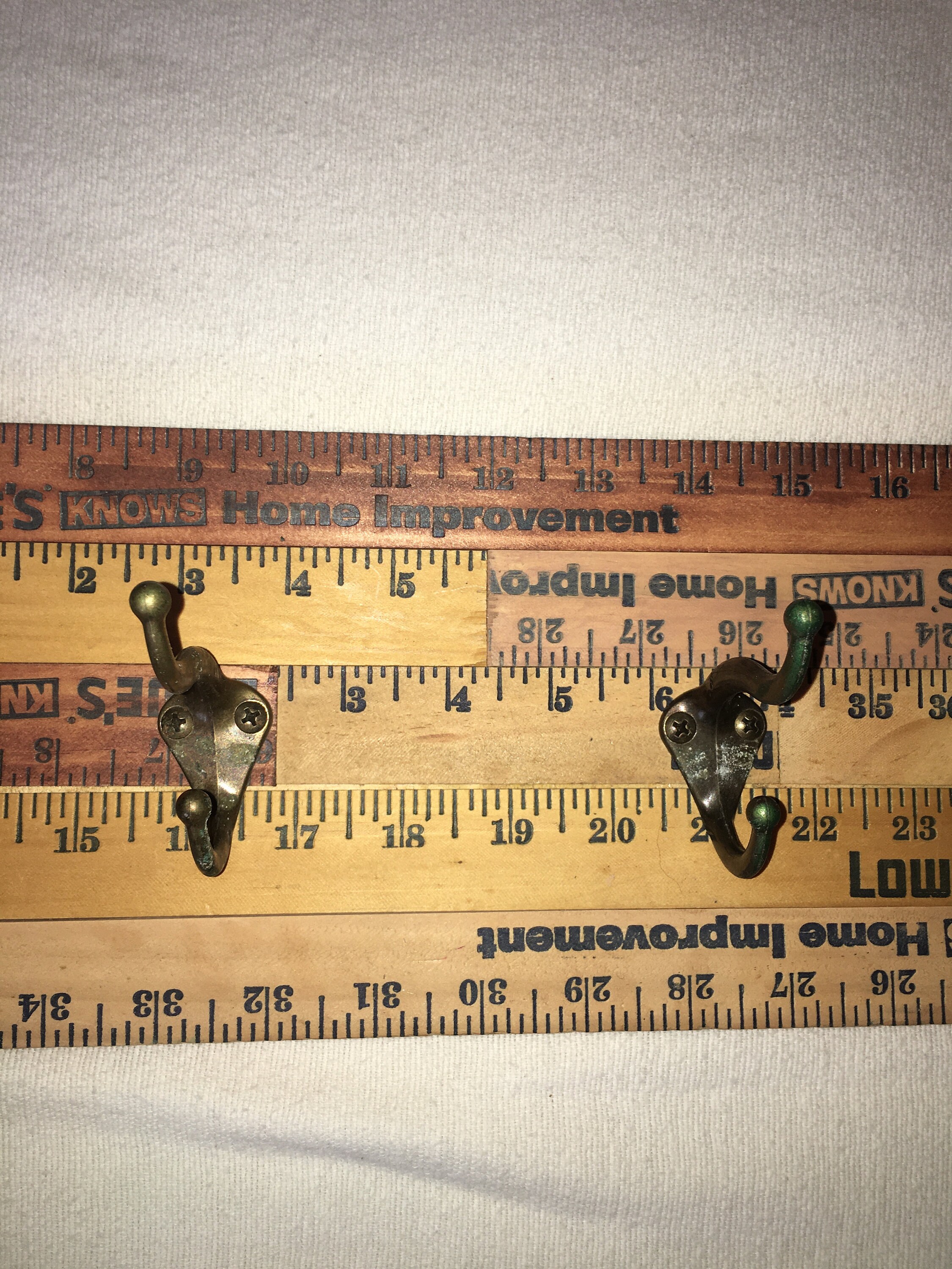 Yardstick Farmhouse Folk Art Coat Rack With Brass Hooks Handmade Retro ...