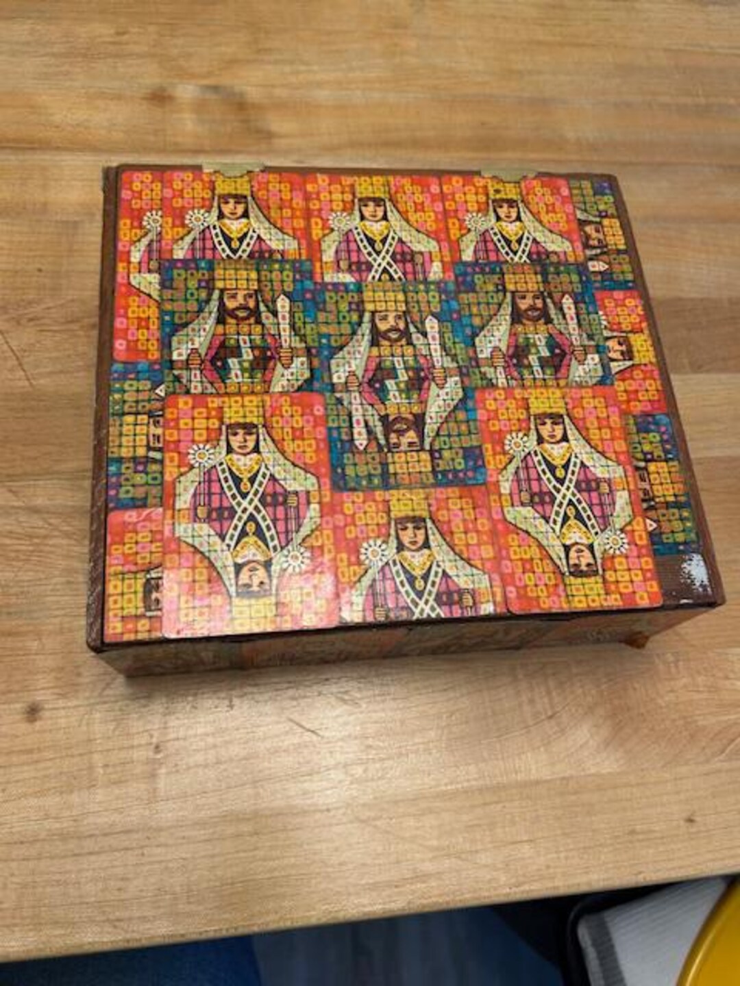 Vintage Cigar Box Card Box Religious Card Covered Storage Box Unique ...