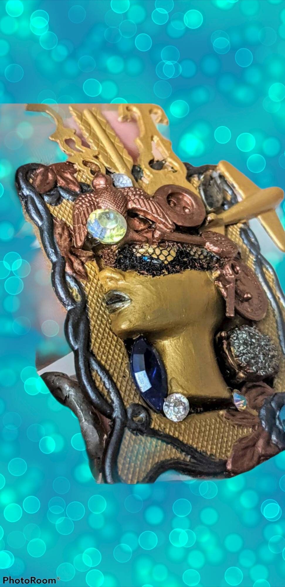 Steampunk Queen Brooch Steampunk Brooch Woman's Face | Etsy