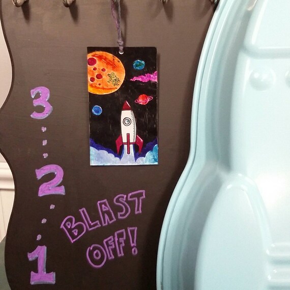 Rocket Space Ship Bookmark - Etsy