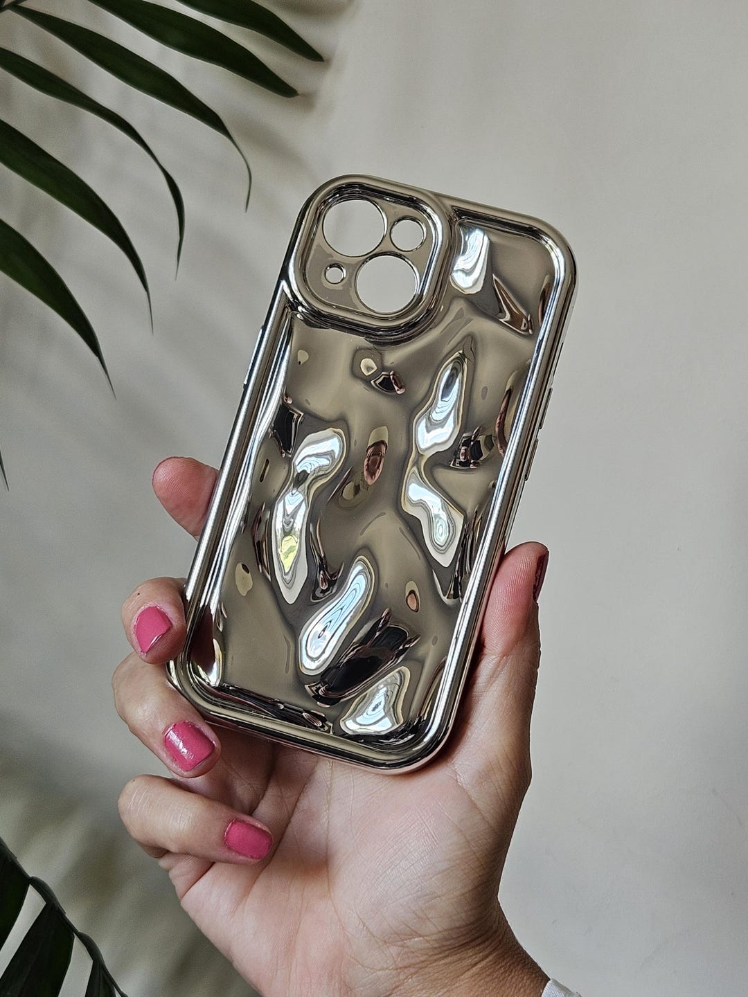 Glossy Meteorite Texture Plating Silver Phone Case for iPhone 15 - Etsy