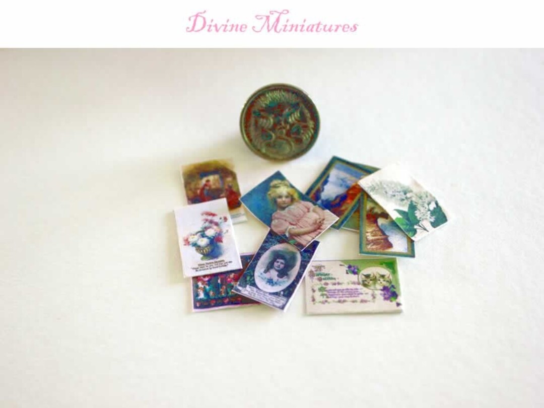 Vintage Victorian Postcards, 1/12 Scale Dollshouse Miniature Cards ...