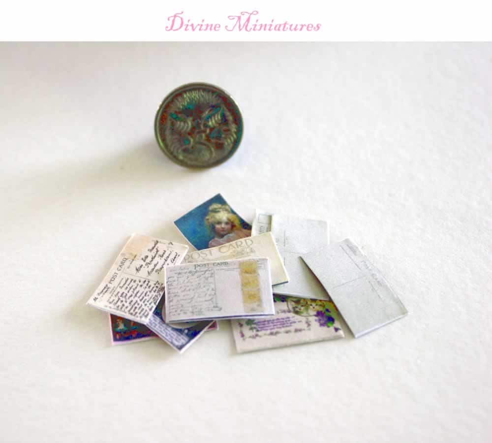 Vintage Victorian Postcards, 1/12 Scale Dollshouse Miniature Cards ...