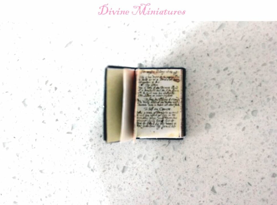Vintage Spell Book, 1/12 Scale, Dollhouse Miniature, Dollhouse Book ...
