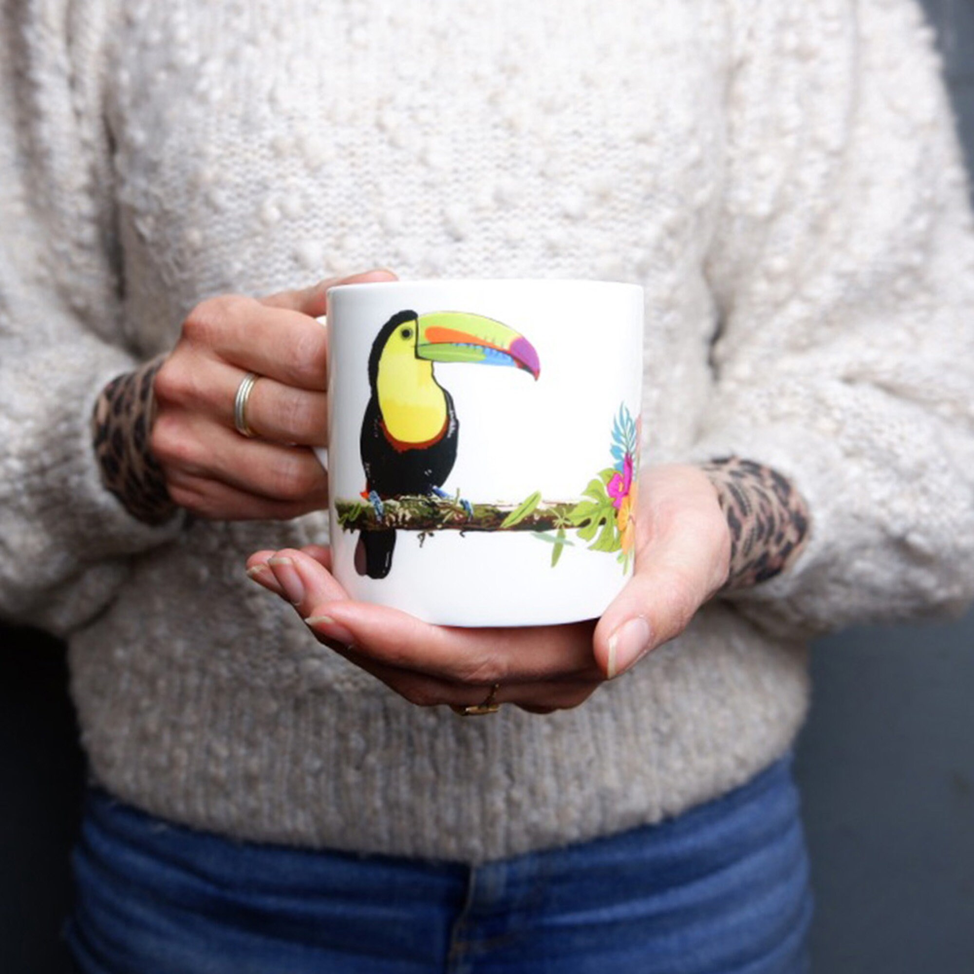 Toucan and Cockatoo Mug | Bone China Mug - Etsy UK