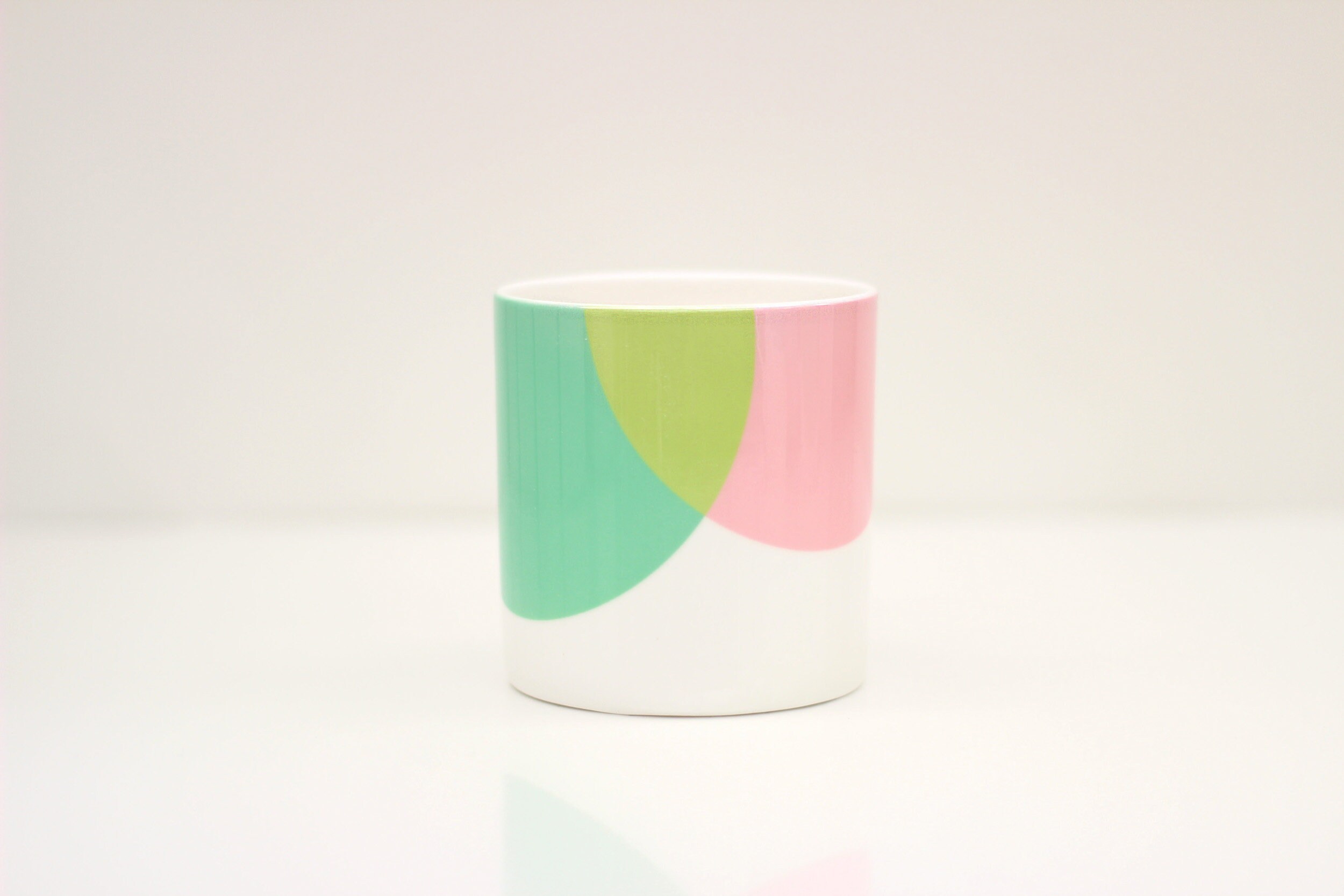 Pink and Green Dip Mug | Bone China Mug - Etsy UK