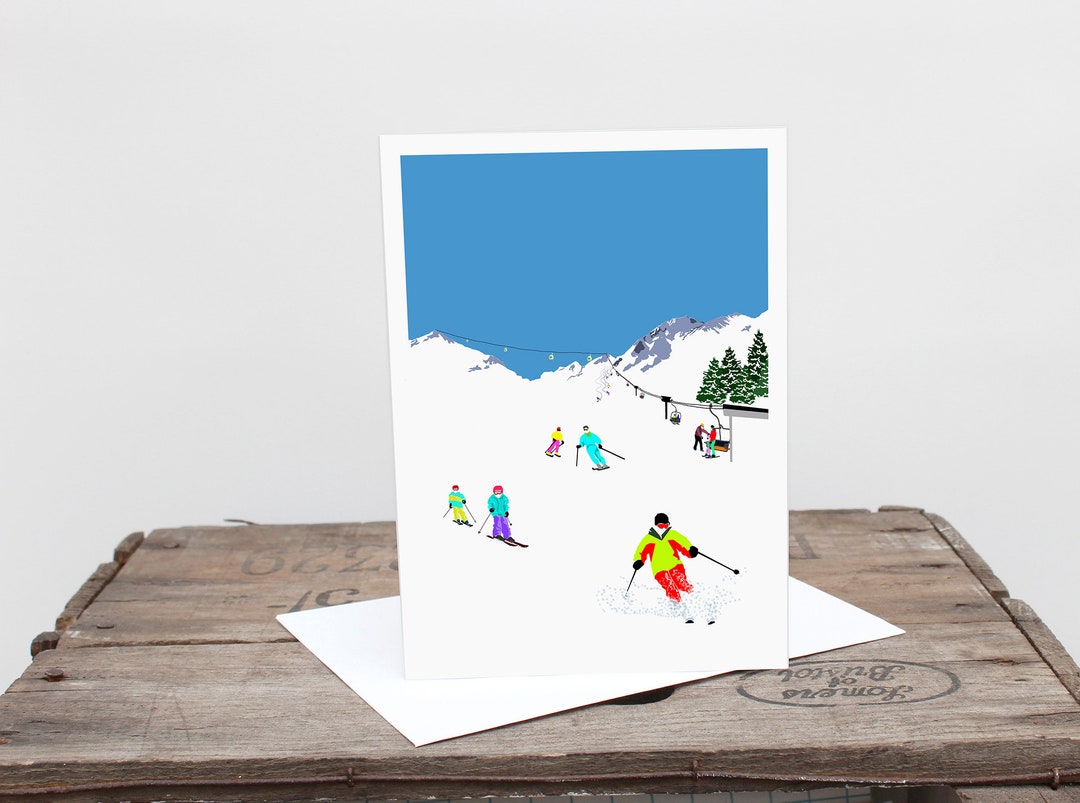 Ski Greetings Card | Weekend Explorer - Etsy