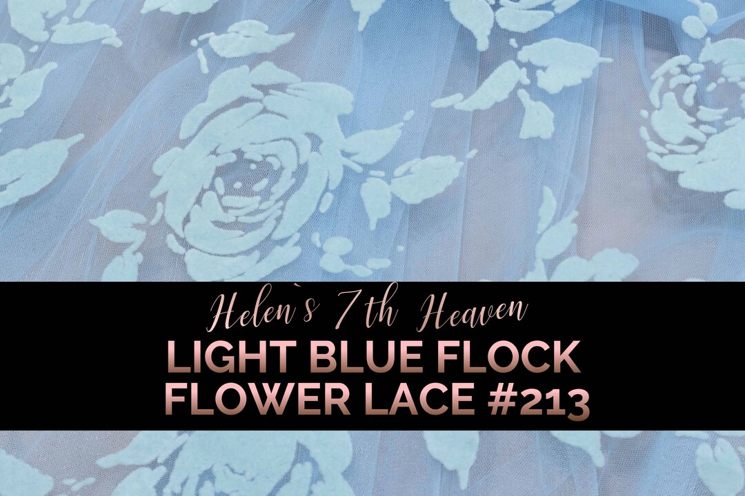 Pale Blue Lace by the Meter Light Blue Velvet Lace by the - Etsy