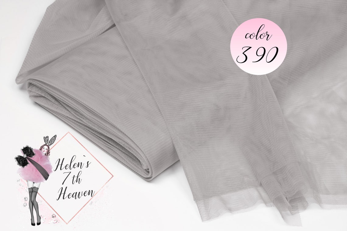 Power Mesh Fabric 390 LIGHT GREY Mesh by the Yard Stretch - Etsy