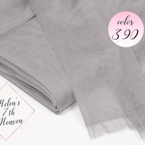 Power Mesh Fabric 390, LIGHT GREY Mesh by the Yard, Stretch Mesh by the ...