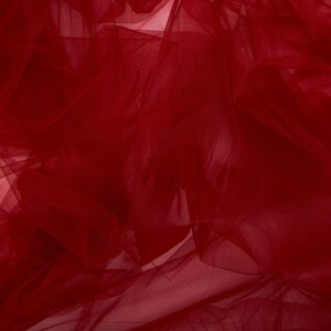 RUBY RED Tulle Col. 90, Dark Red Tulle Fabric by the Bolt, Blood Red ...