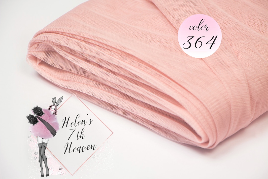 Power Mesh by the Bolt 364 PALE PEACH PINK Mesh by the Roll, 2 Way ...