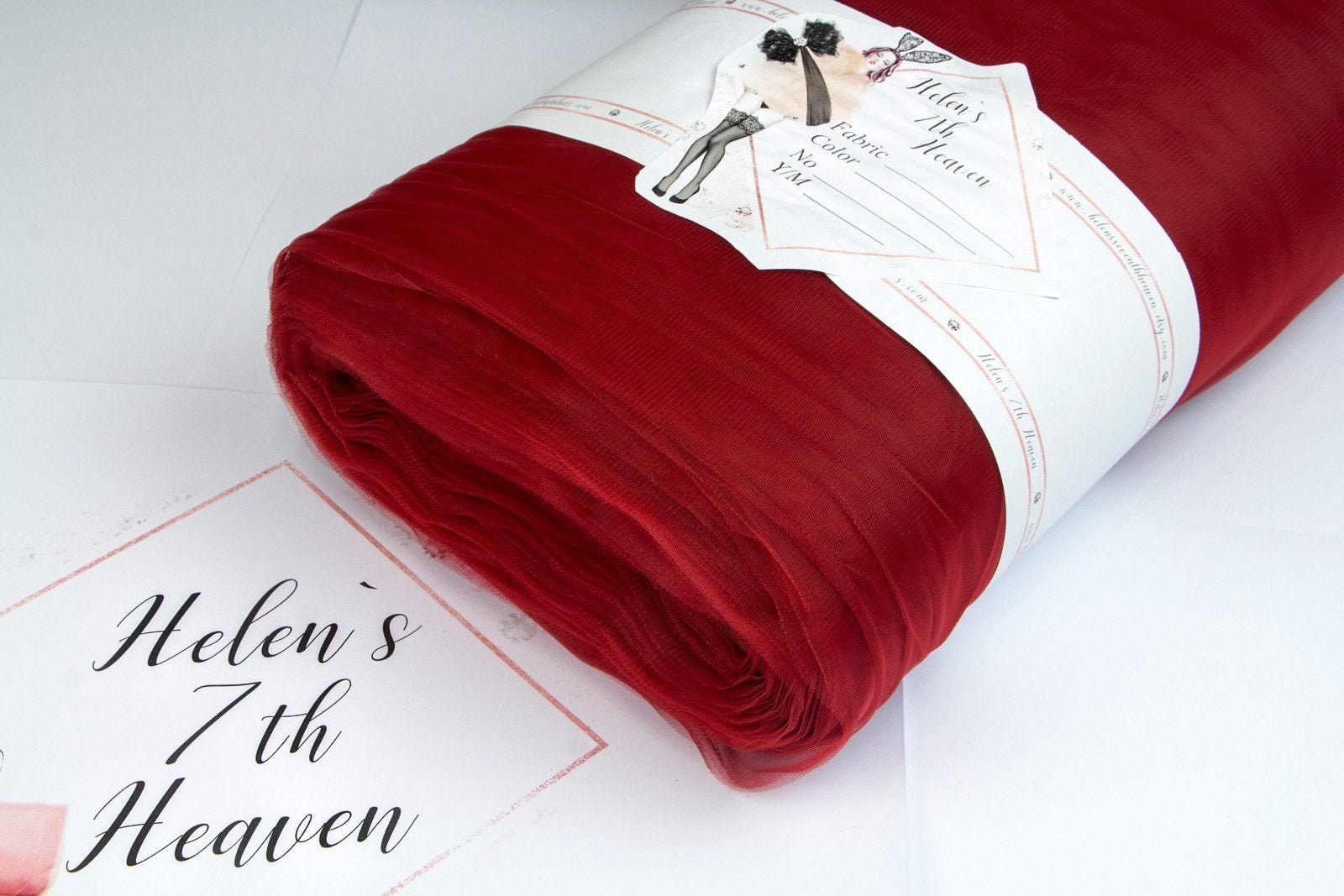 RUBY RED Tulle Col. 90 Dark Red Tulle Fabric by the Bolt | Etsy