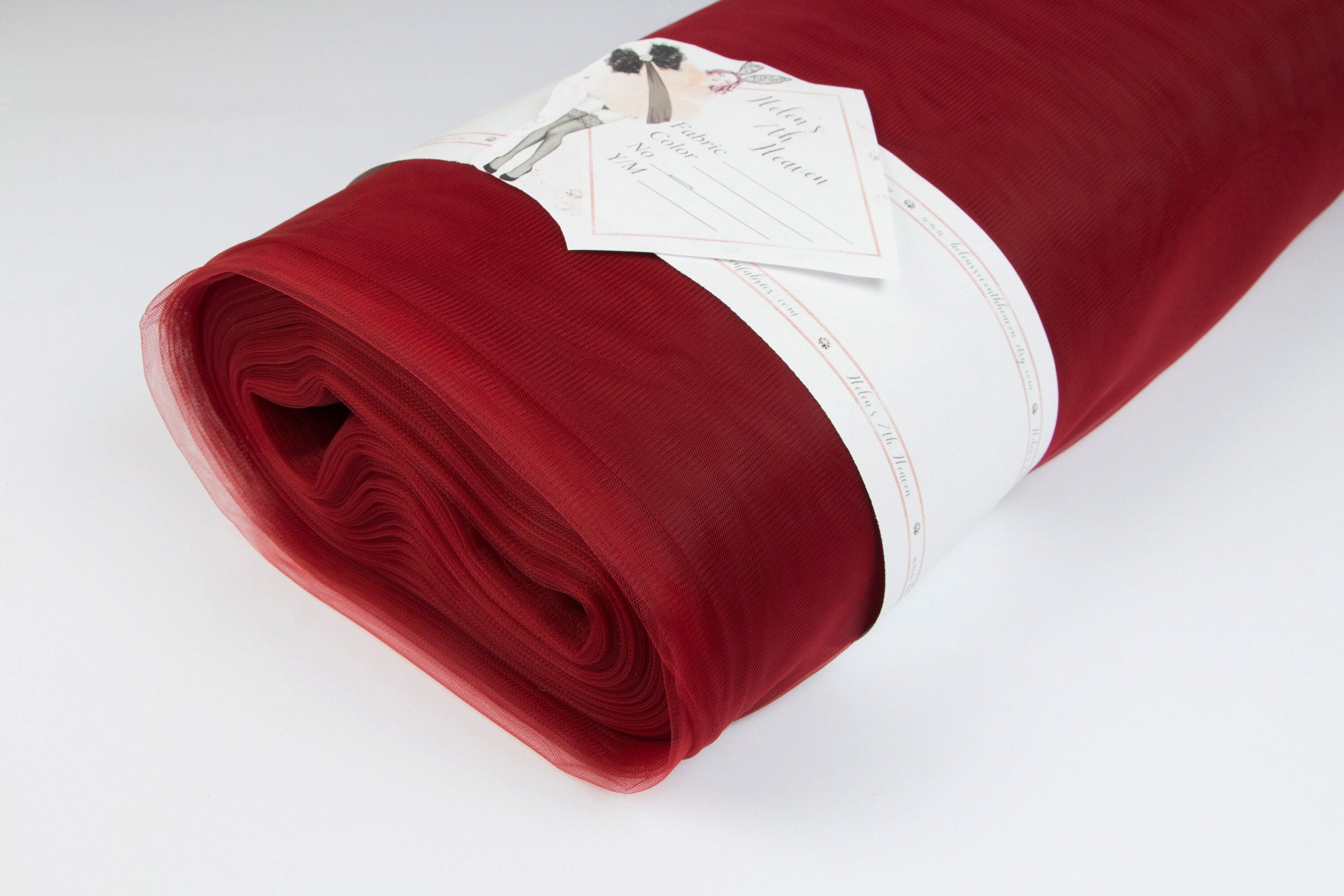 RUBY RED Tulle Col. 90 Dark Red Tulle Fabric by the Bolt | Etsy