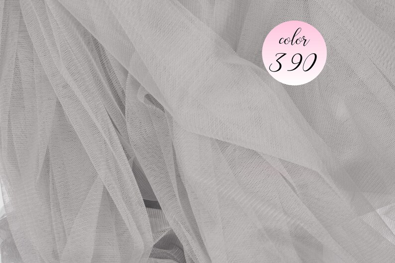 Power Mesh Fabric 390 LIGHT GREY Mesh by the Yard Stretch - Etsy