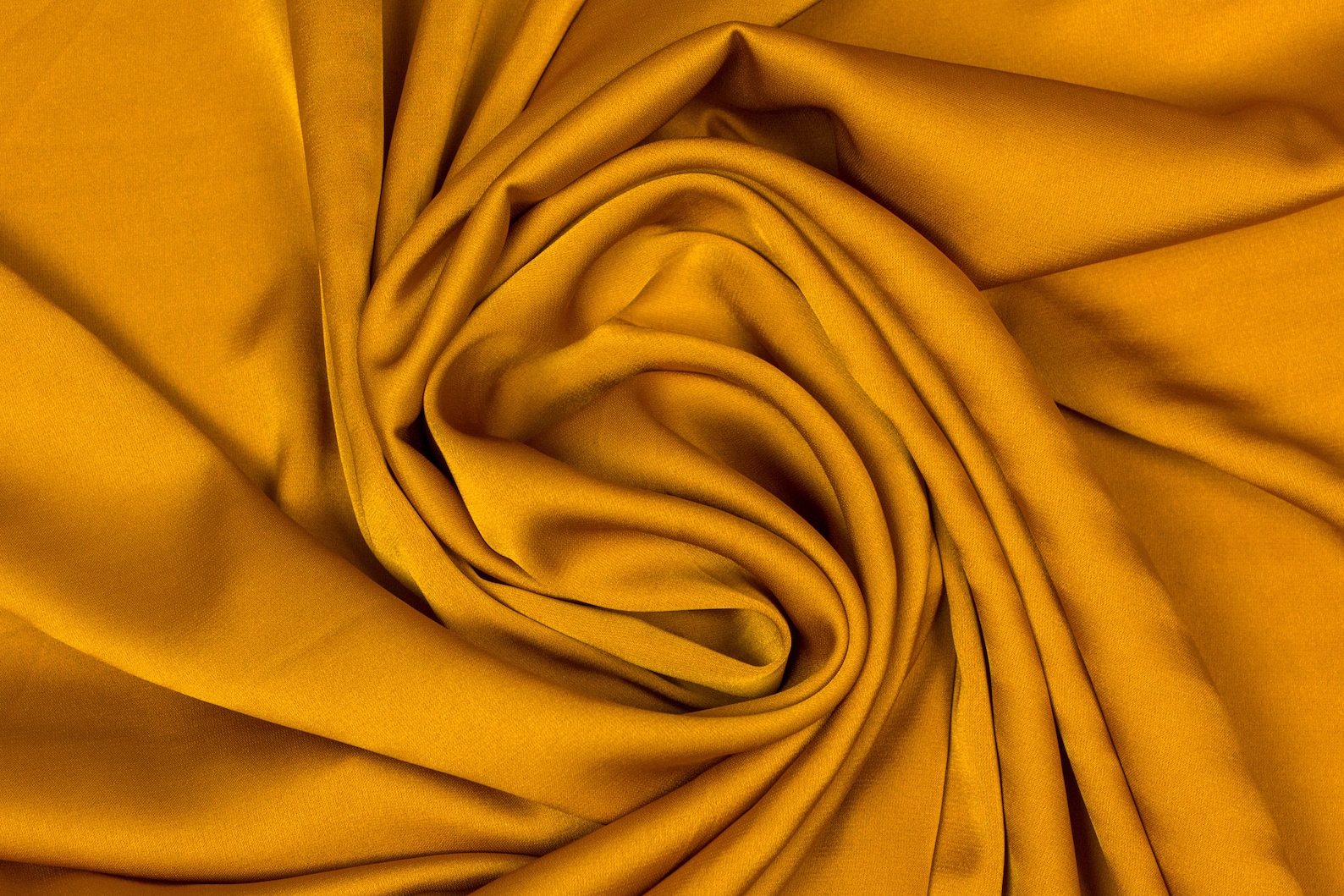 Mustard Gold Silk Satin Fabric By The Yard 36 Dark Yellow Etsy