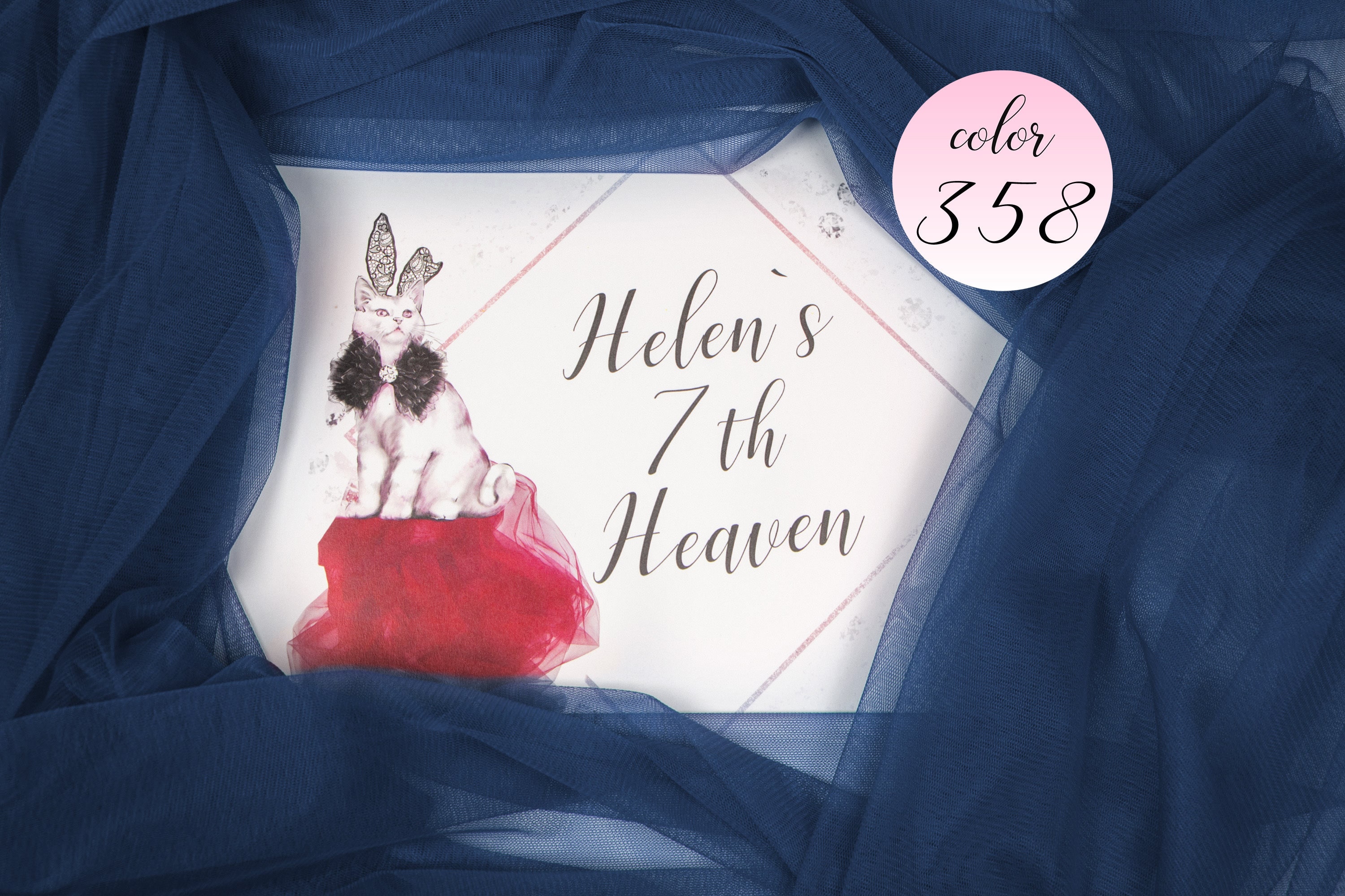 PRUSSIAN BLUE Power Mesh Fabric 358 Stretch Mesh by the Yard - Etsy