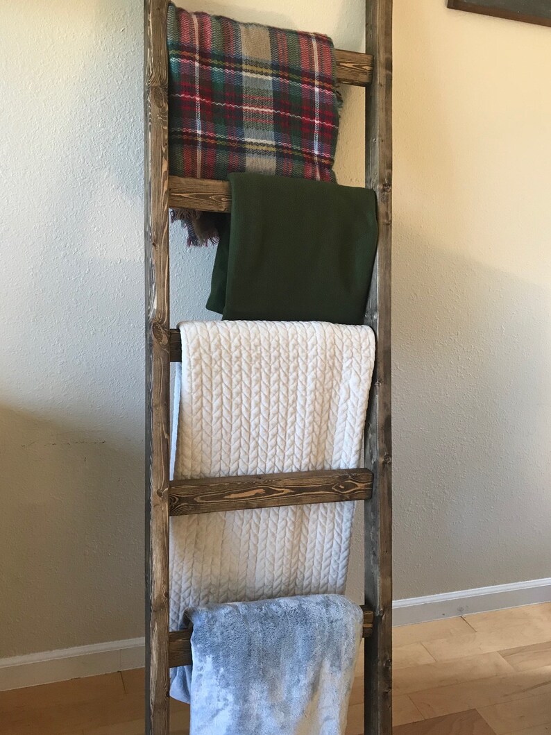 Rustic Blanket Ladder - Etsy