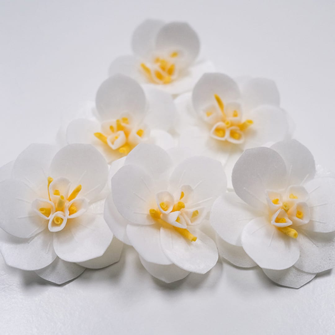 Cherry Bloom Edible Wafer Paper Flower 6 PK / Flower Topper for Cakes ...