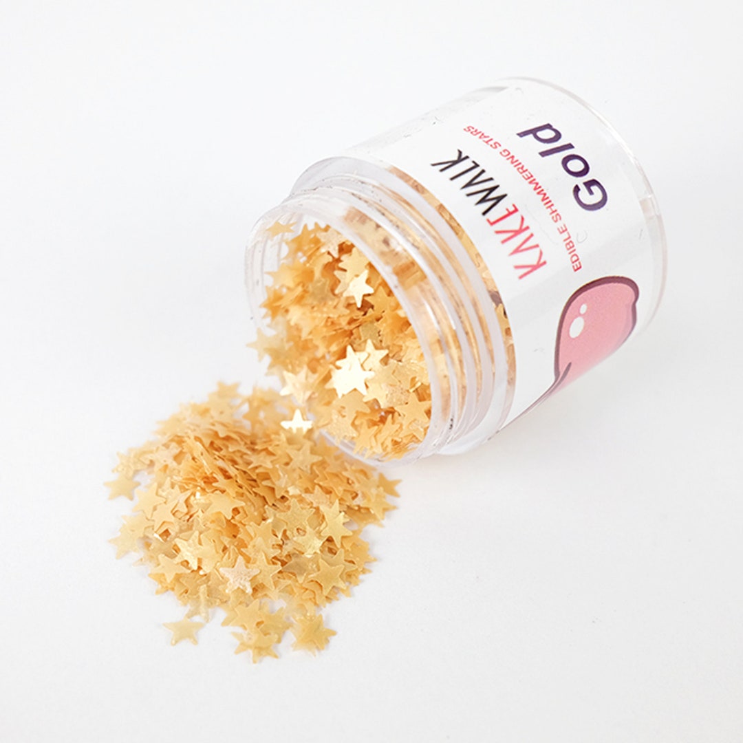 Edible Glitter Stars by Kakewalk | Metallic Mini Stars Edible Glitter ...